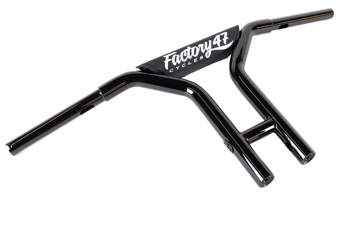 MX47 Straight T-Bar 12" Black Handlebars for Harley Motorcycles ...