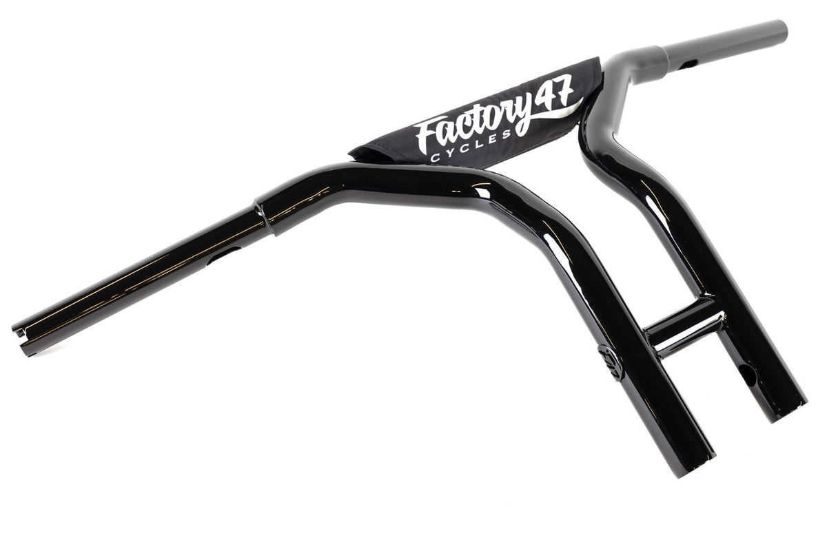 MX47 Pullback T-Bar 12" Black Handlebars for Harley Motorcycles ...