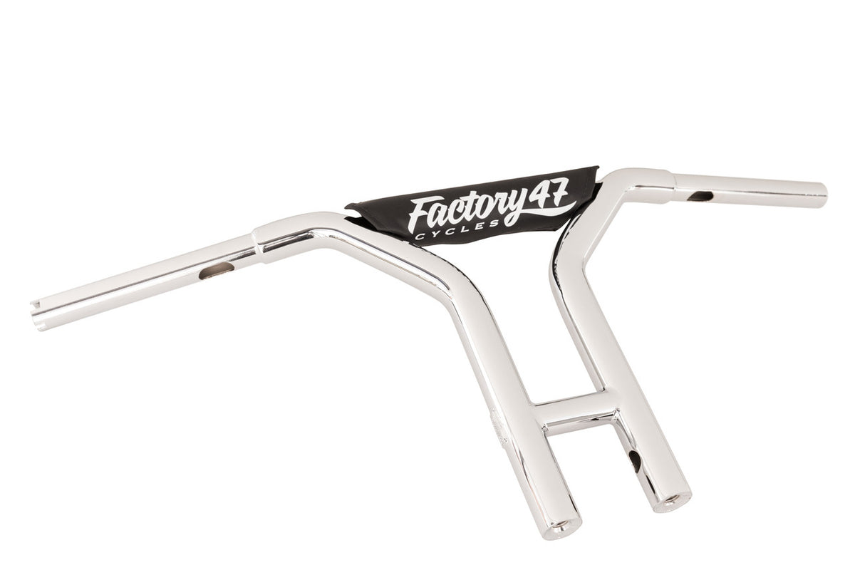 MX47 Straight T-Bar 12" Chrome Handlebars for Harley Motorcycles ...
