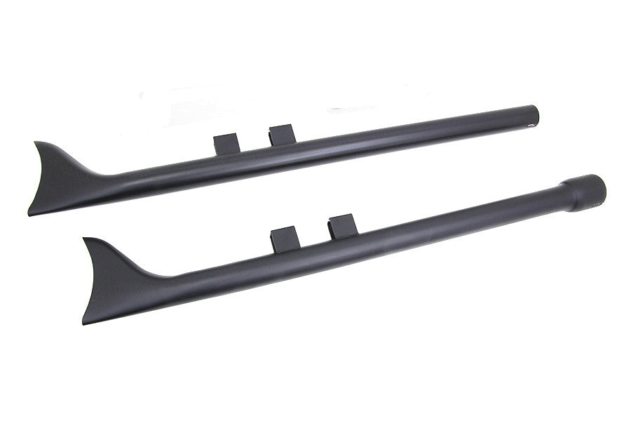 M8 36" Straight Fishtail Exhaust Extension Set Black – Factory 47