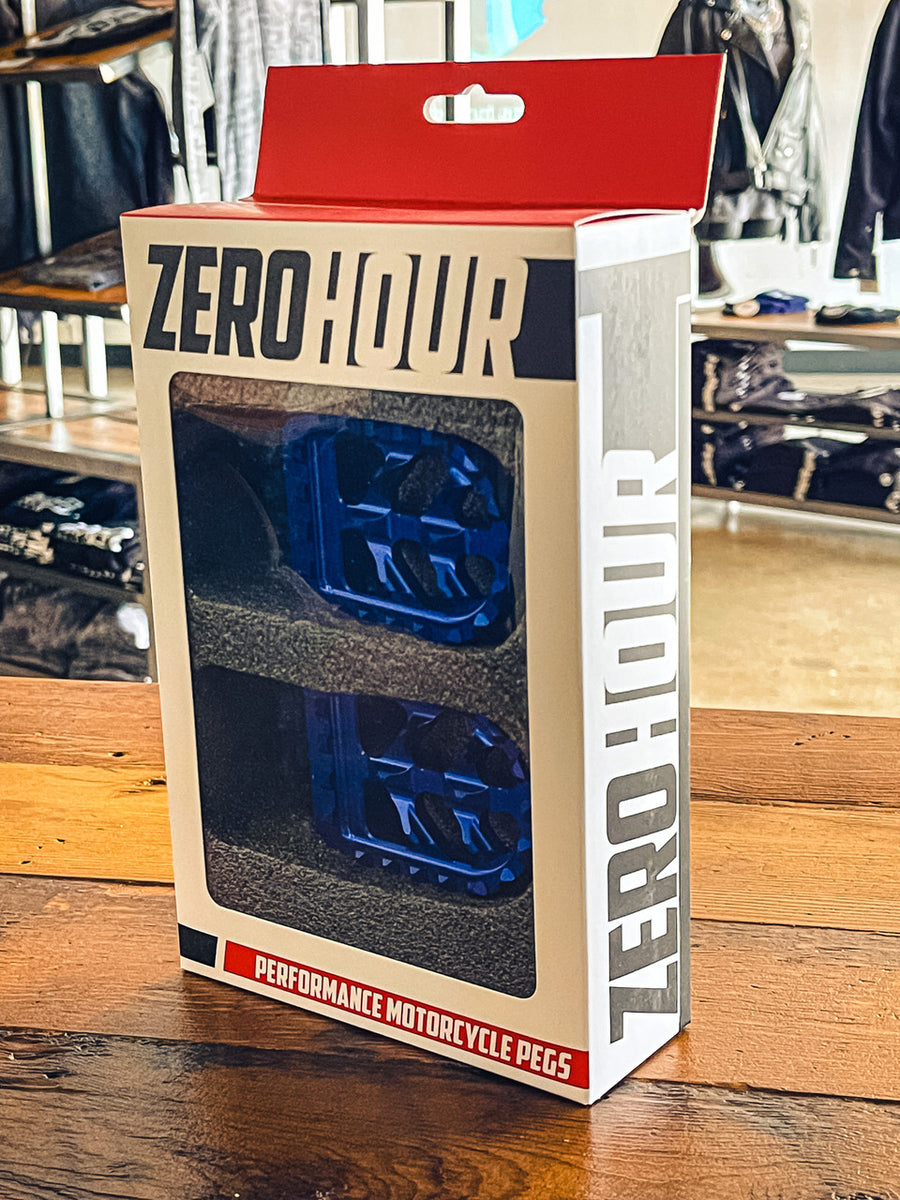 Zero Hour Foot Pegs Blue – Factory 47