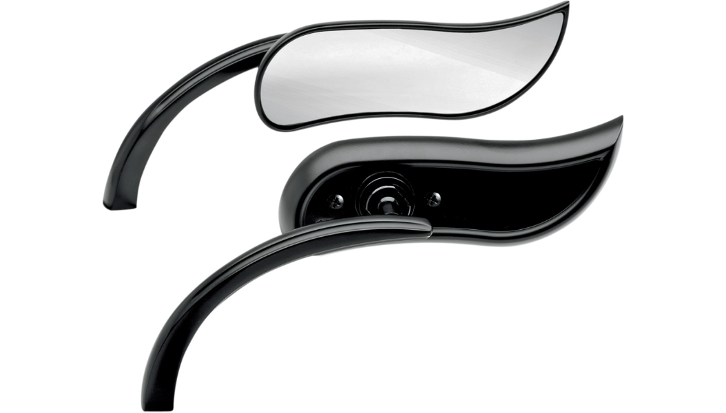 Micro Upswept Cat Eye Black Right Side Only Mirror – Factory 47
